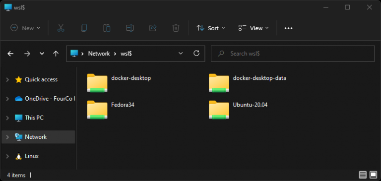 Access to WSL Filesystem in Explorer - FourCo IT Services